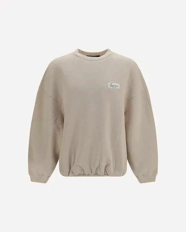 Jacquemus Le Weathirt Montaigne Crewneck Weathirt - Beige