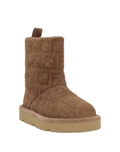 Fendi Ankle Boots Light Brown Size Lambskin