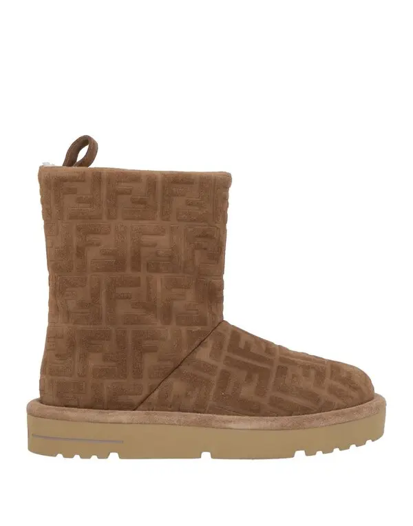 Fendi Ankle Boots Light Brown Size Lambskin