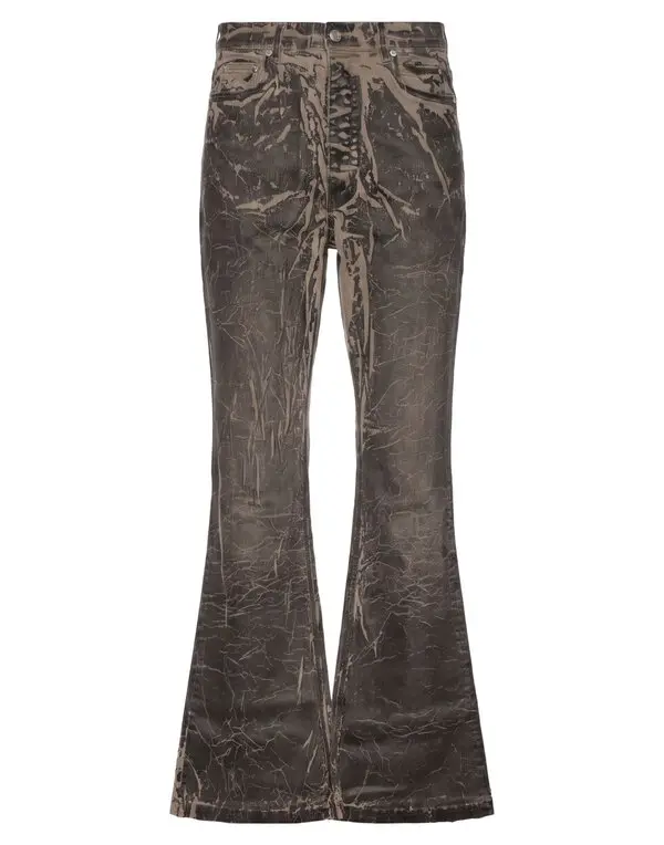 Rick Owens Jeans Charcoal Size Cotton, Elastomultiester, Rubber