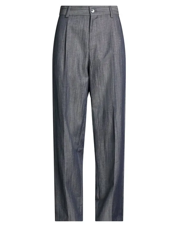 Hugo Pants Midnight Size Virgin Wool, Linen, Polyamide