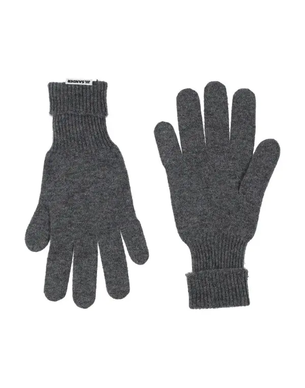 JIL SANDER Gloves Size Cashmere, Elastane