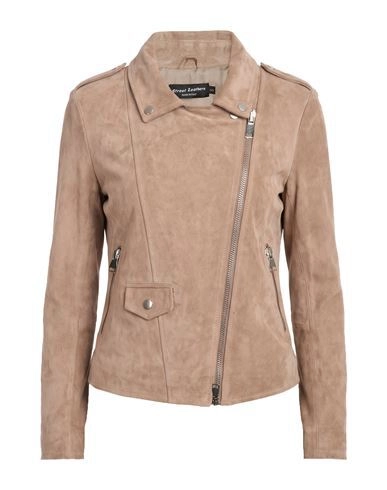 STREET LEATHERS Jacket Light Brown Size Leather
