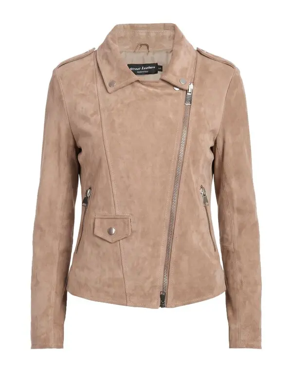 STREET LEATHERS Jacket Light Brown Size Leather