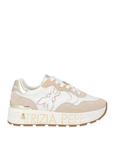 Patrizia Pepe Sneakers Size Leather, Textile Fibers - White