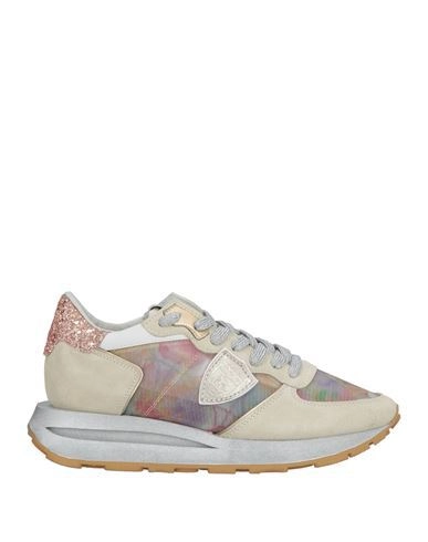Philippe Model Sneakers Size Leather, Textile Fibers - Beige