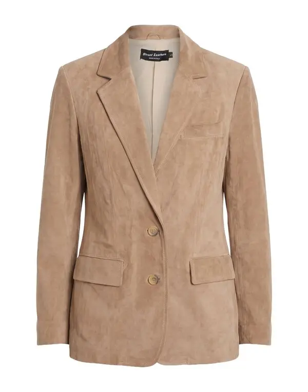 STREET LEATHERS Blazer Dark Size Leather - Beige