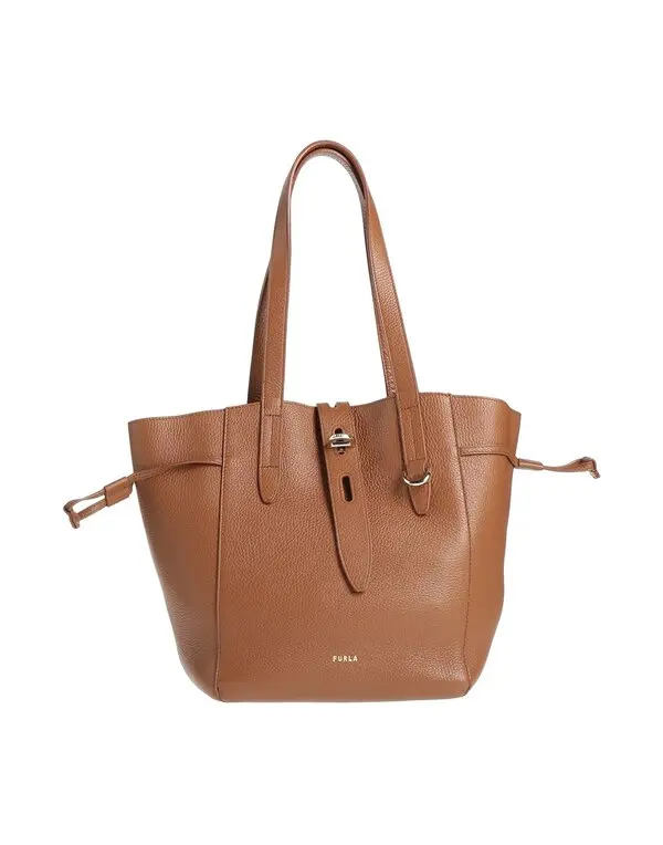 Furla Handbag Light Brown Leather - Beige