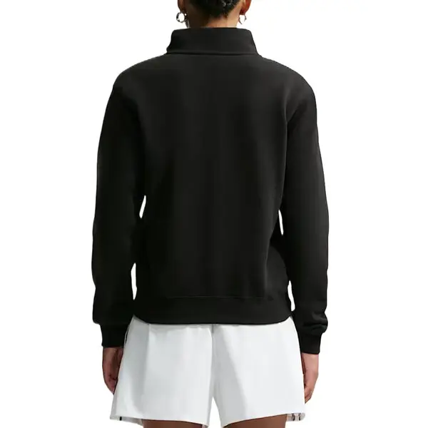 Nike Studio Fleece Medium Weight 1/4-zip Top 'total Black Sail