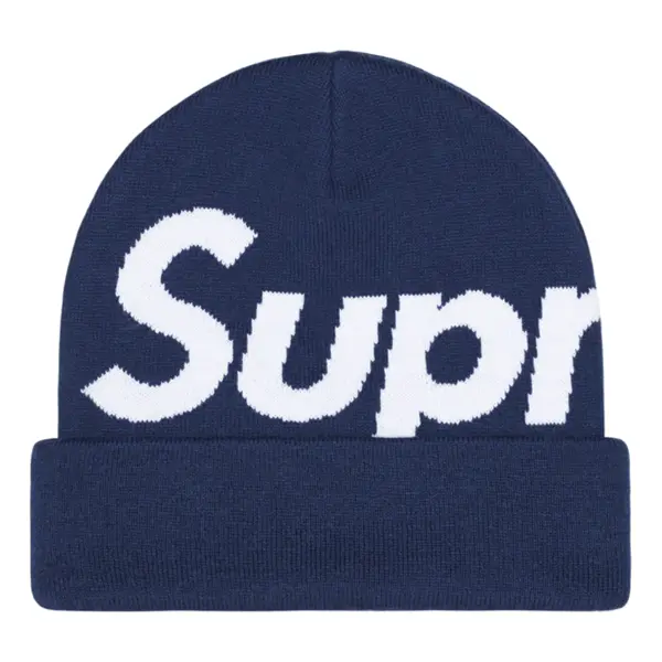 Supreme Big Logo Beanie 'navy