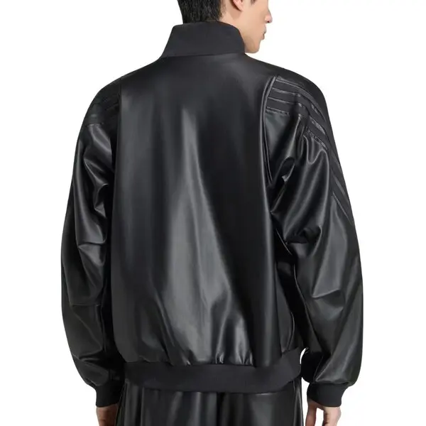 Adidas Stadium Loose Fit Fake Leather Track Jacket Asia Sizing