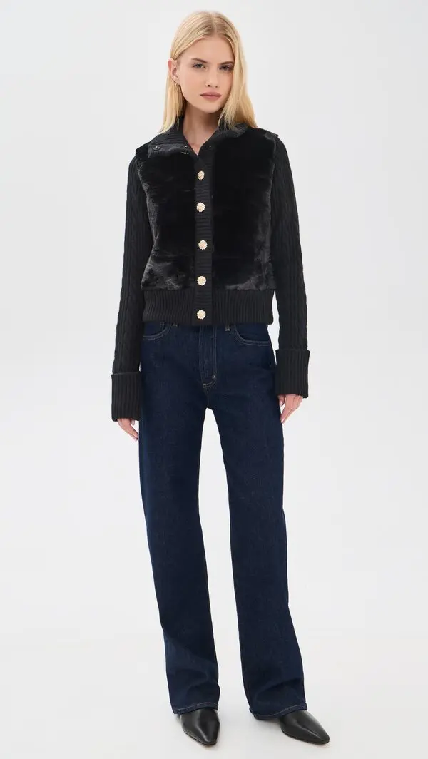 Cara Cara Logan Faux Fur Cardigan