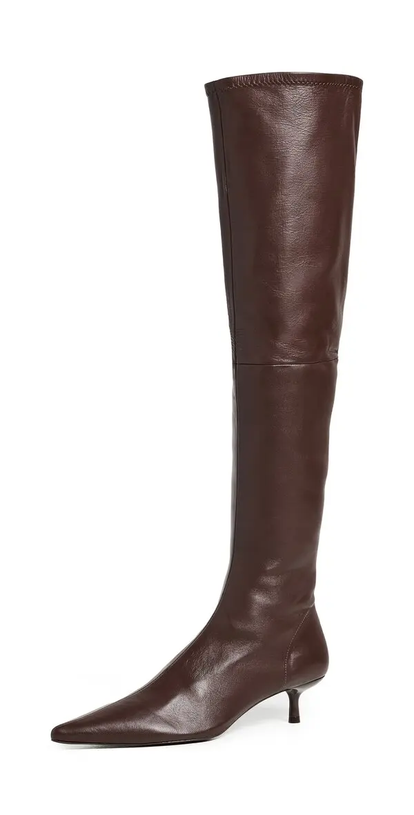 Simkhai Joni Stretch Leather Over-the-knee Boots - Cacao