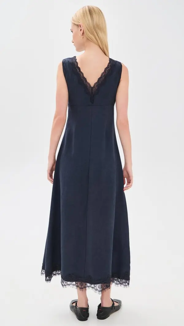Moon River Lace Insert Midi Dress