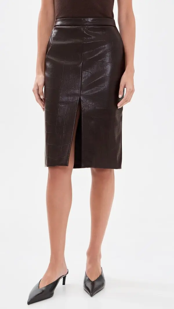 Bardot Rheba Faux Leather Skirt