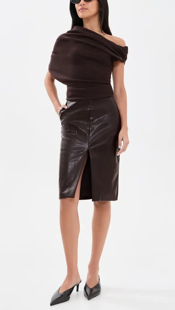 Bardot Rheba Faux Leather Skirt