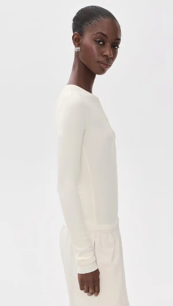 Eterne Long Sleeve Henley Top