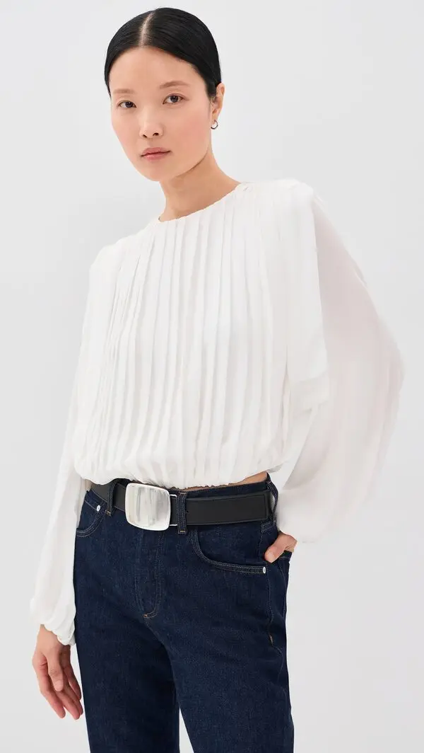 Simkhai Frida Silk Blouse