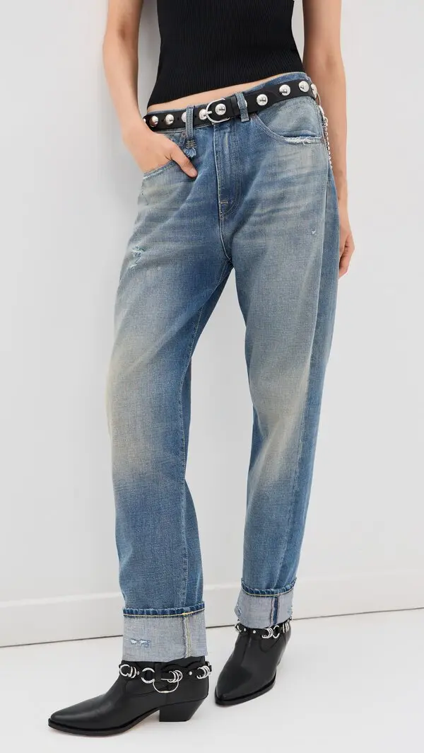 R13 Cuffed Bf Jeans