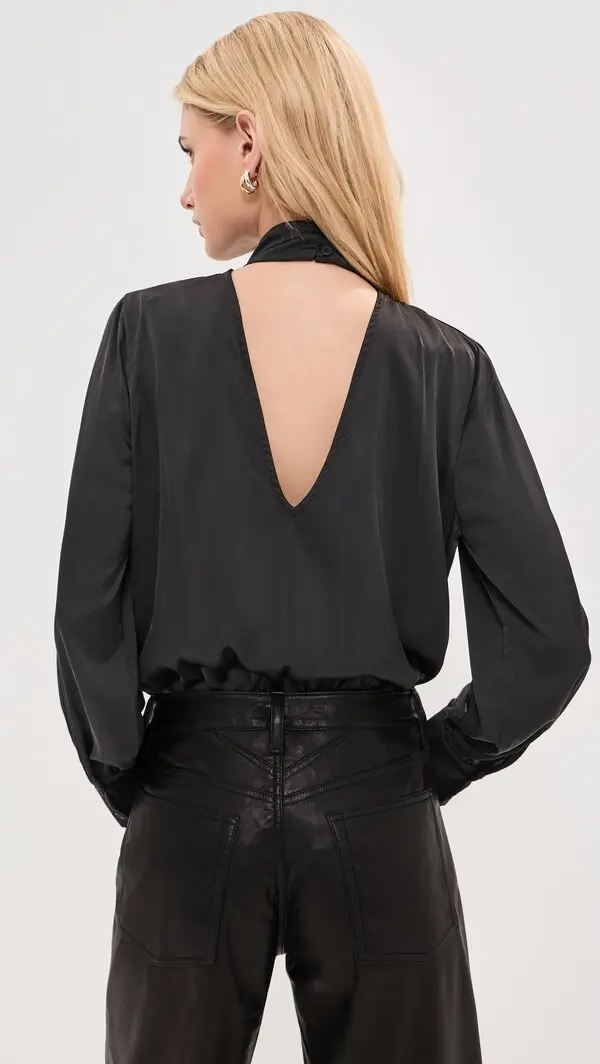 LE BOP Zaza Thong Bodysuit - Black