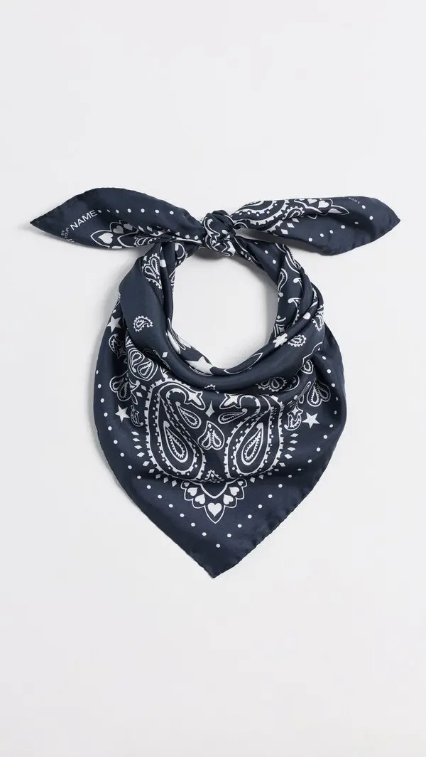 CALL IT BY YOUR NAME Silk Bandana Small - Navy