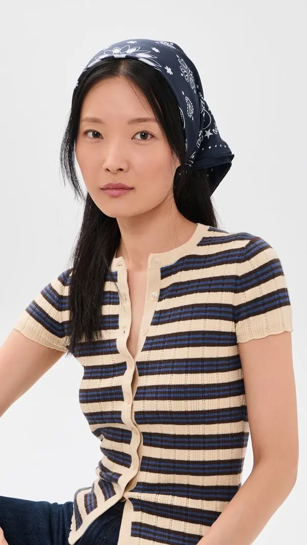 CALL IT BY YOUR NAME Silk Bandana Small - Navy