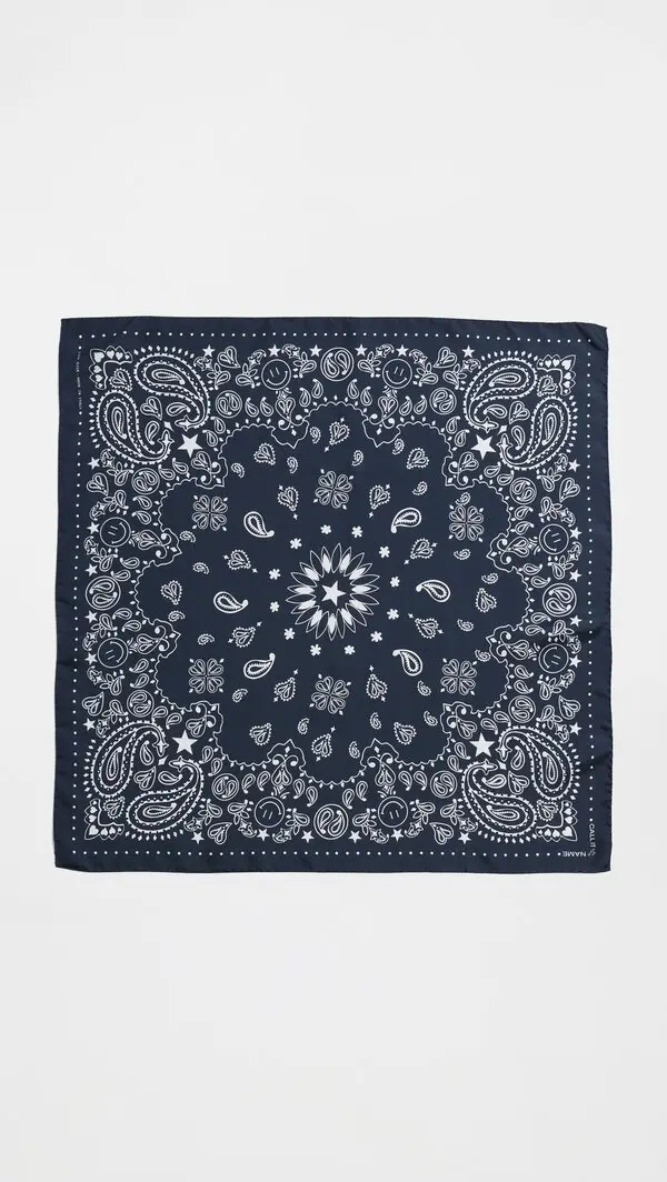 CALL IT BY YOUR NAME Silk Bandana Small - Navy