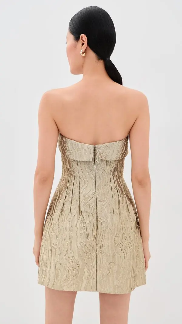 Simkhai Darcie Mini Dress - Light Gold