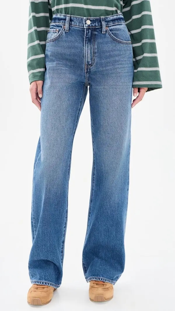 DAZE 2k Mid Rise Relaxed Baggy Jeans