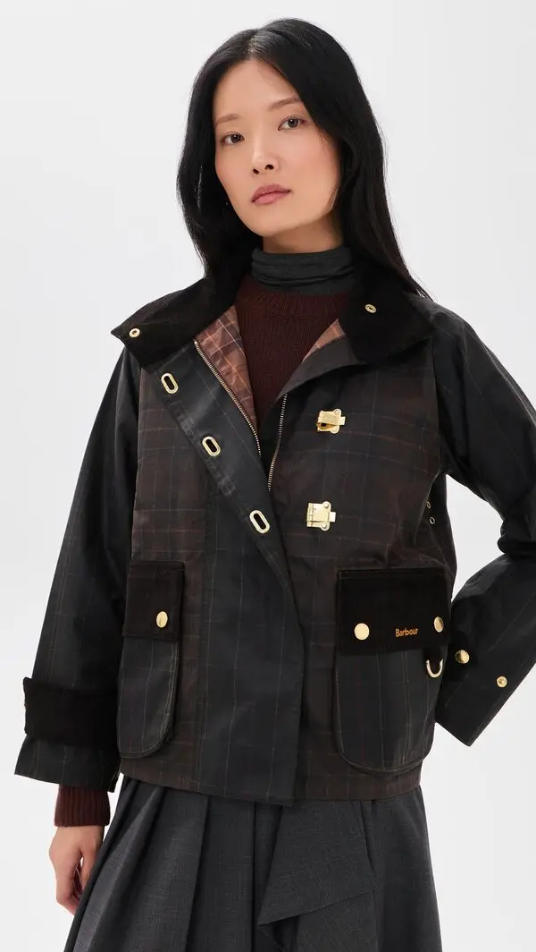 Barbour Hazelwood Checked Wax Jacket