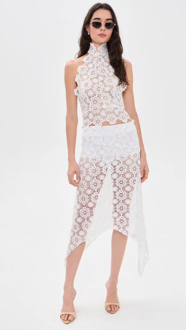 Lioness Trophy Halter Top - Porcelain