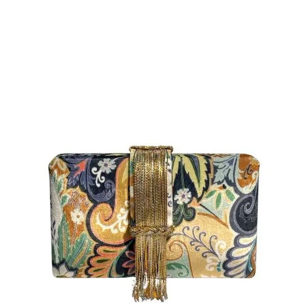SIMITRI Regal Fringe Clutch - Yellow