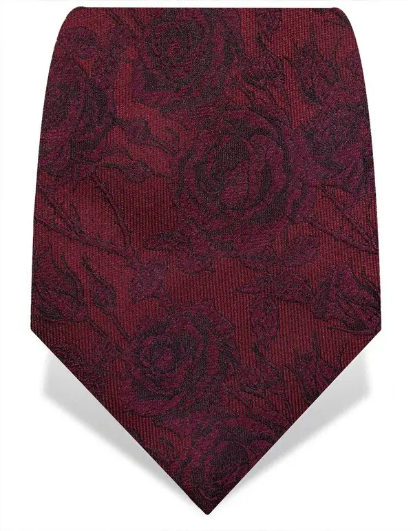 GRESHAM BLAKE Burgundy Rose Silk Tie
