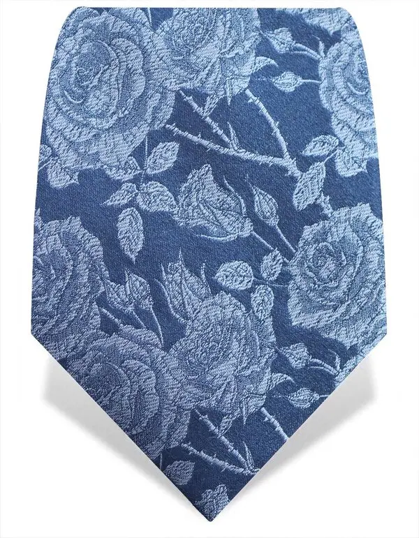 GRESHAM BLAKE Navy Rose Silk Tie