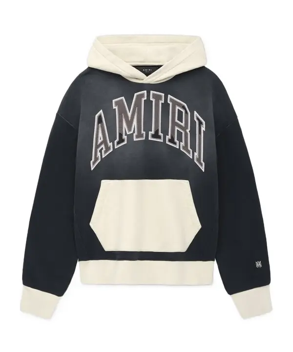 Amiri Logo Embroidered Tow-tone Hoodie