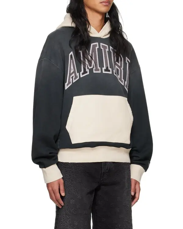 Amiri Logo Embroidered Tow-tone Hoodie