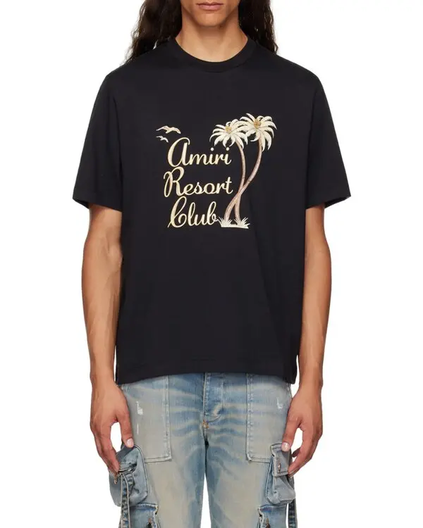 Amiri Palm Tree Printed Crewneck T-shirt