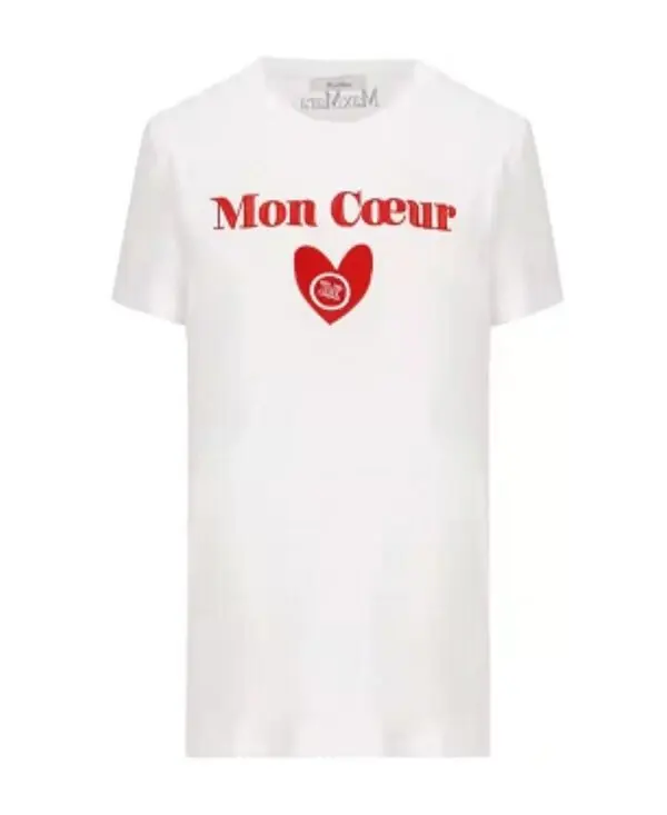 Max Mara Printed Pattern Short-sleeved T-shirt - White