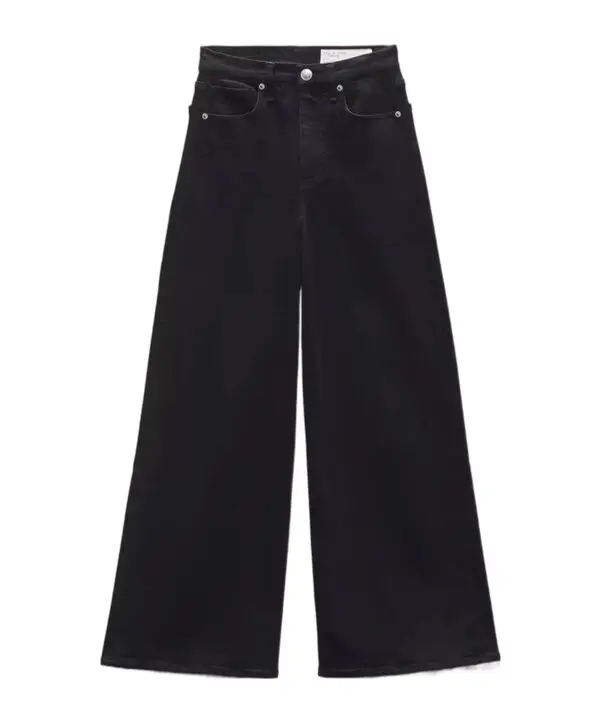 Rag & Bone Sofie Ultra-wide Jeans - Black