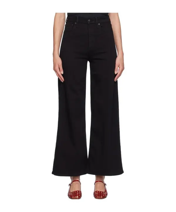 Rag & Bone Sofie Ultra-wide Jeans - Black