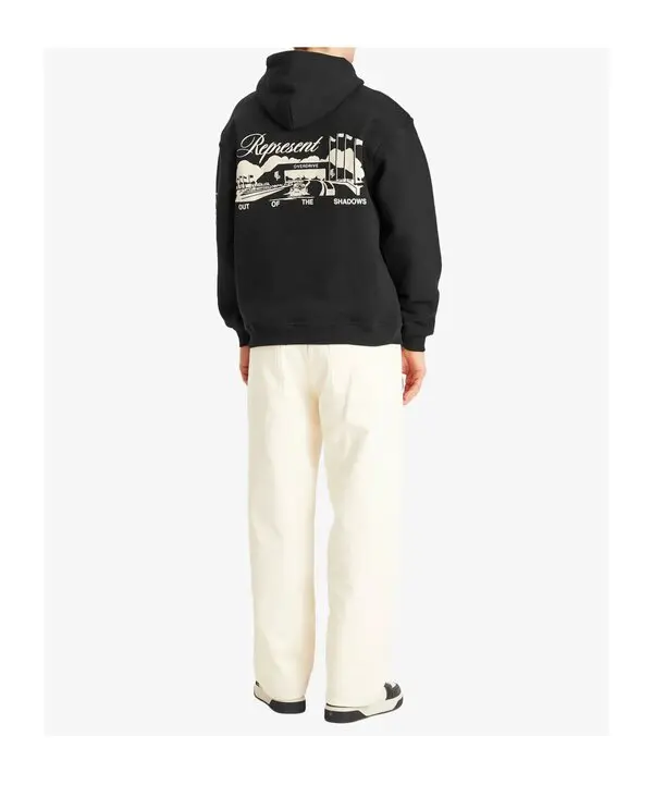 REPRESENT Snap-button Hooded Sweatshirt