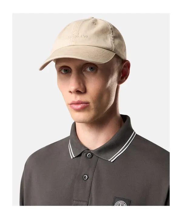 Stone Island Logo-embroidered Curved Peak Cap