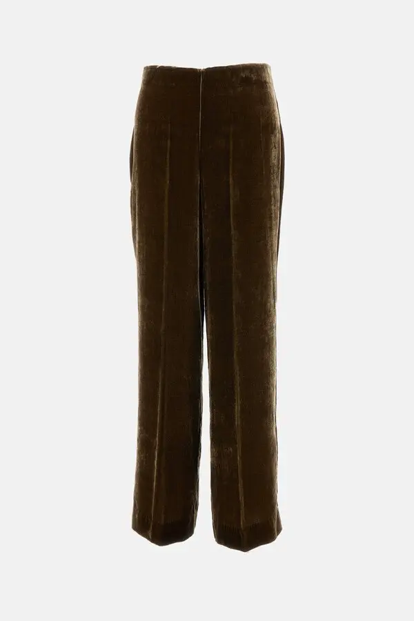 PAROSH Pantaloni Velluto Di Viscosa E Seta