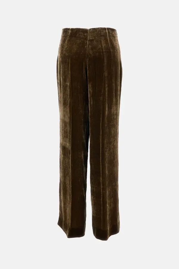 PAROSH Pantaloni Velluto Di Viscosa E Seta