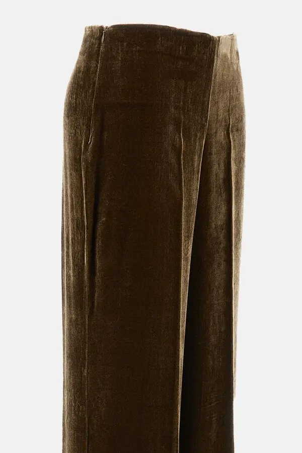 PAROSH Pantaloni Velluto Di Viscosa E Seta