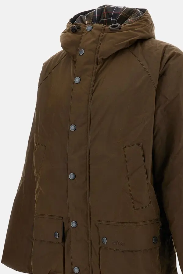 Barbour Parka Corto Cerato Bedale - Marrone