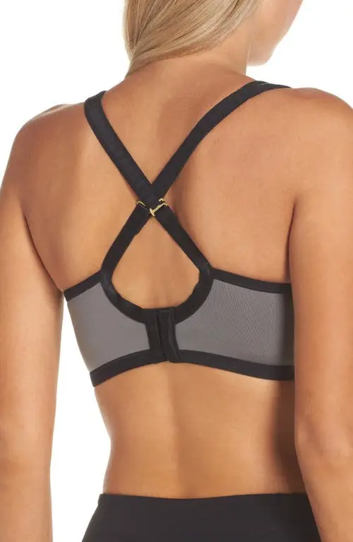 Natori Yogi Convertible Sports Bra - Grey/black