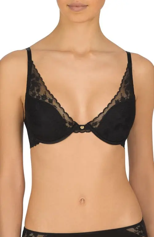 Natori Cherry Blossom Convertible Underwire Bra - Black