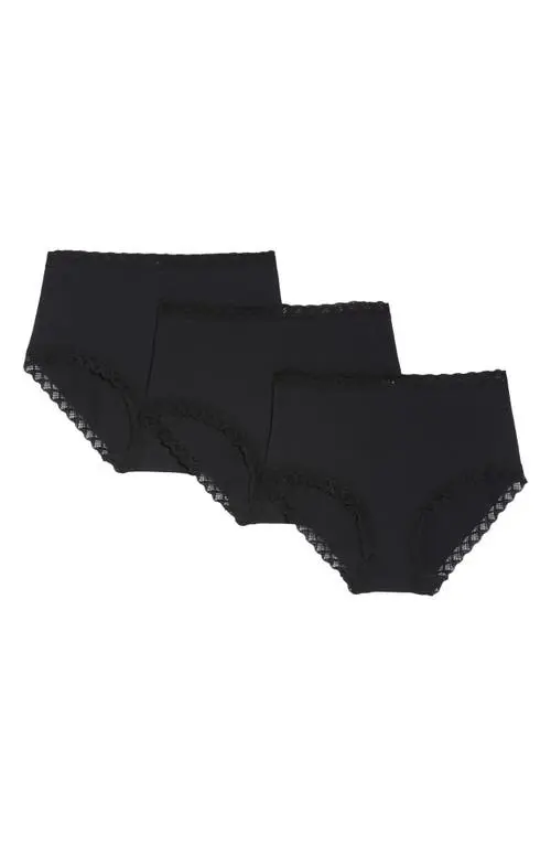 Natori 3-pack Cotton Full Briefs - Black