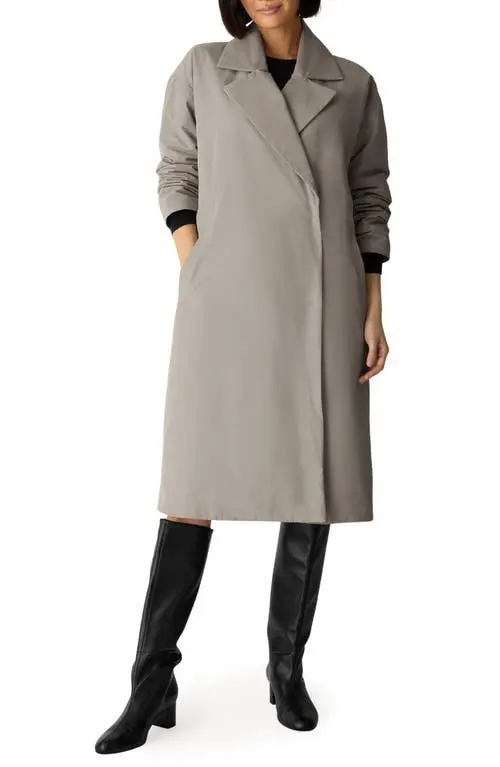 Eileen Fisher Padded Trench Coat - Twine